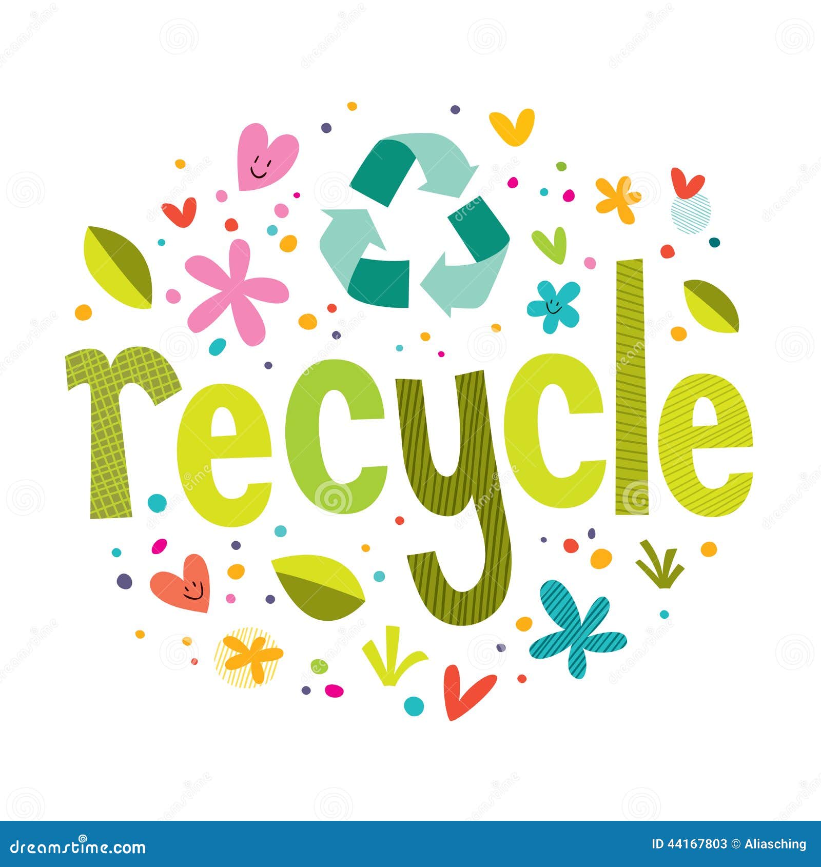 Recicl ilustração do vetor. Ilustração de vetor, texto - 44167803