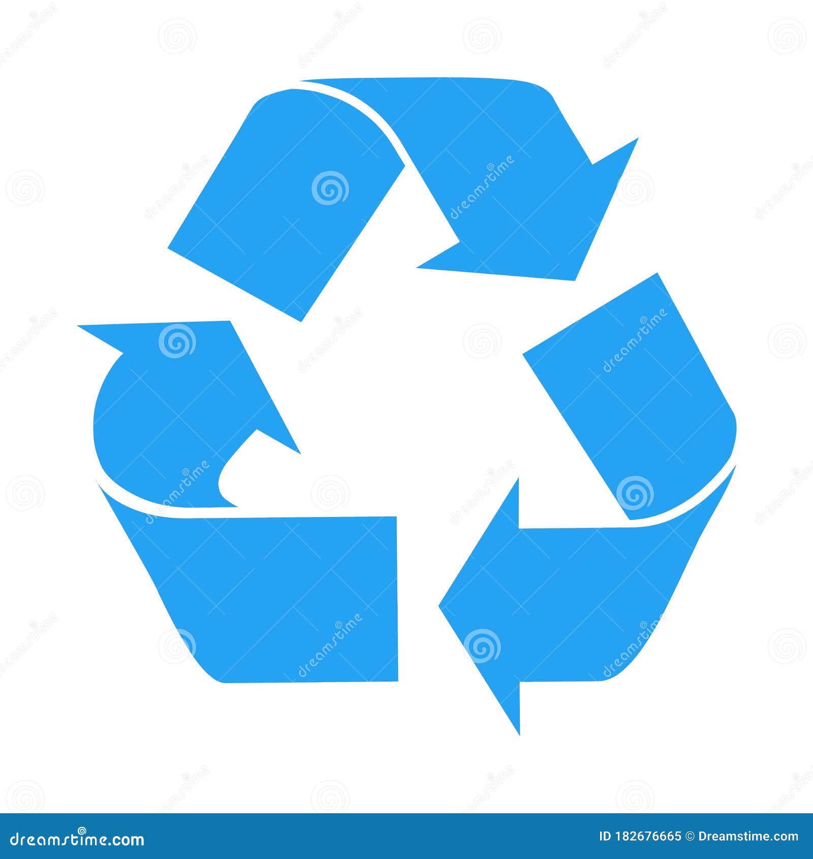 Reciclaje Azul En Fondo Blanco Stock de ilustración - Ilustración de ...