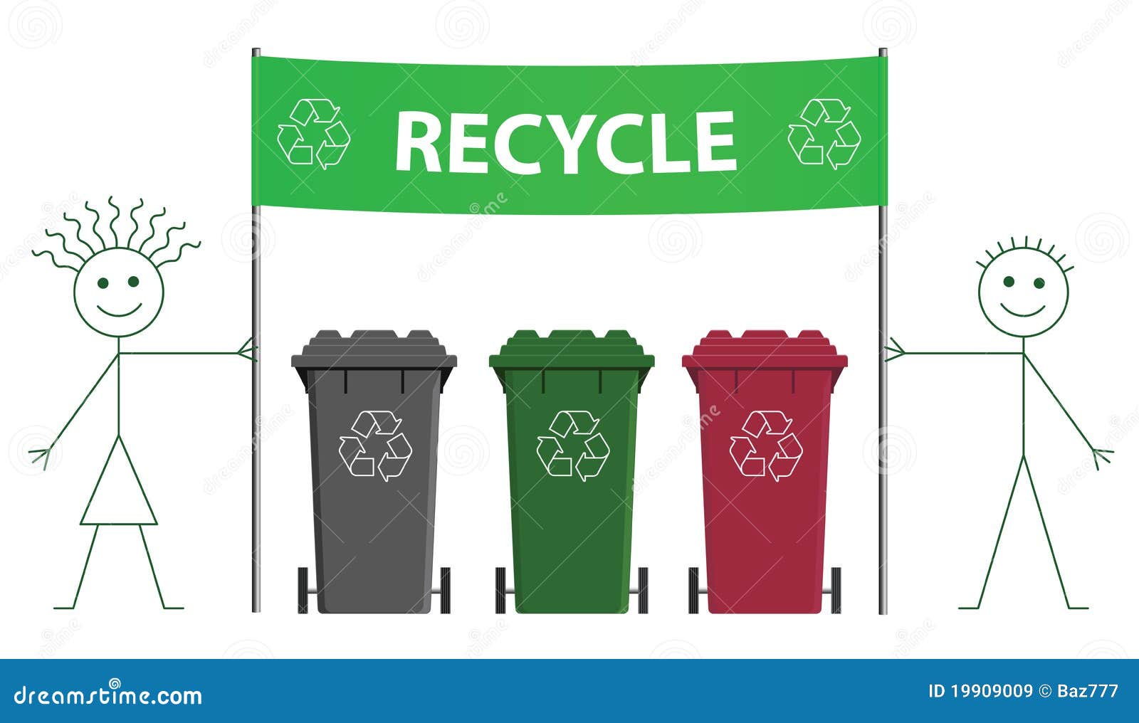 Reciclaje de la bandera ilustración del vector. Ilustración de aislado ...