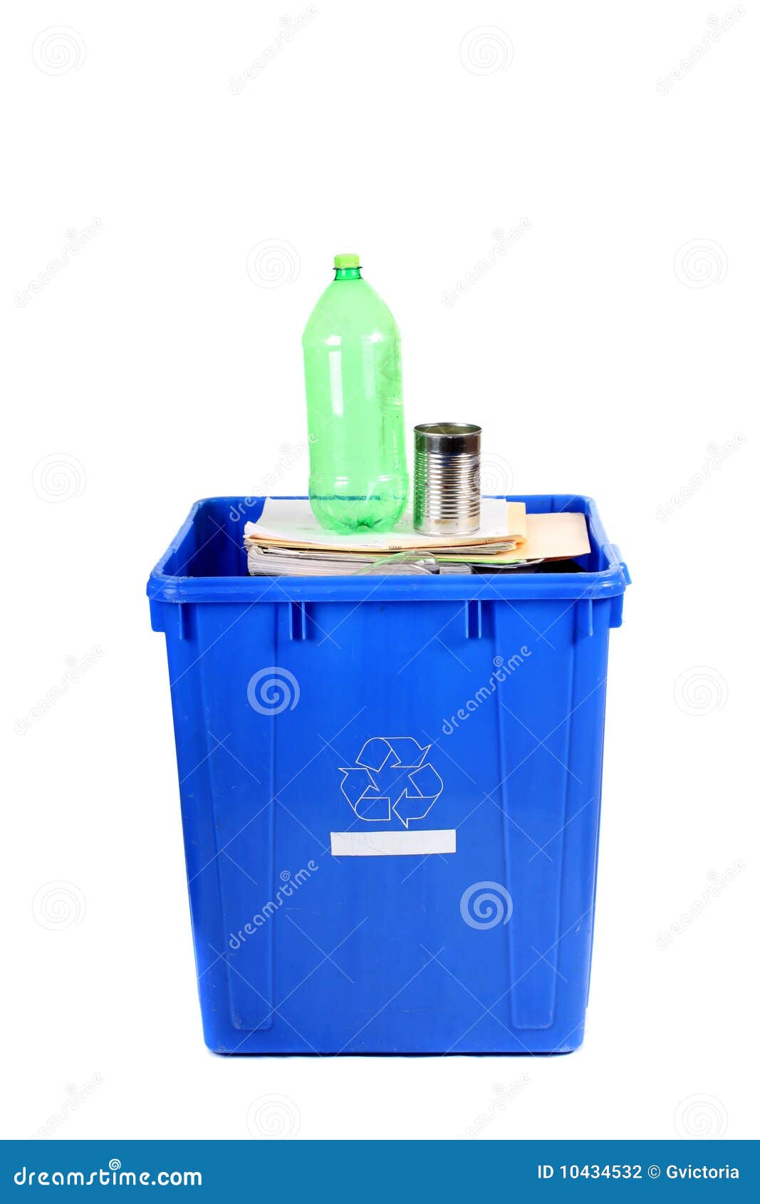 Reciclaje Del Compartimiento Azul Foto de archivo - Imagen de ambiente ...