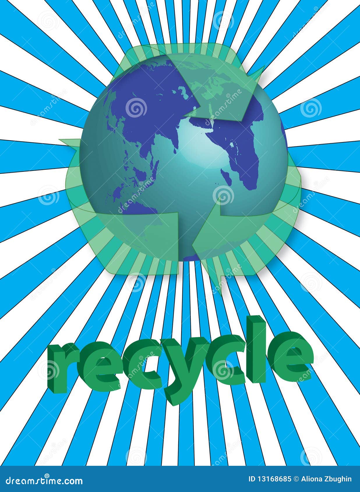 Recicle ilustración del vector. Ilustración de reciclaje - 13168685