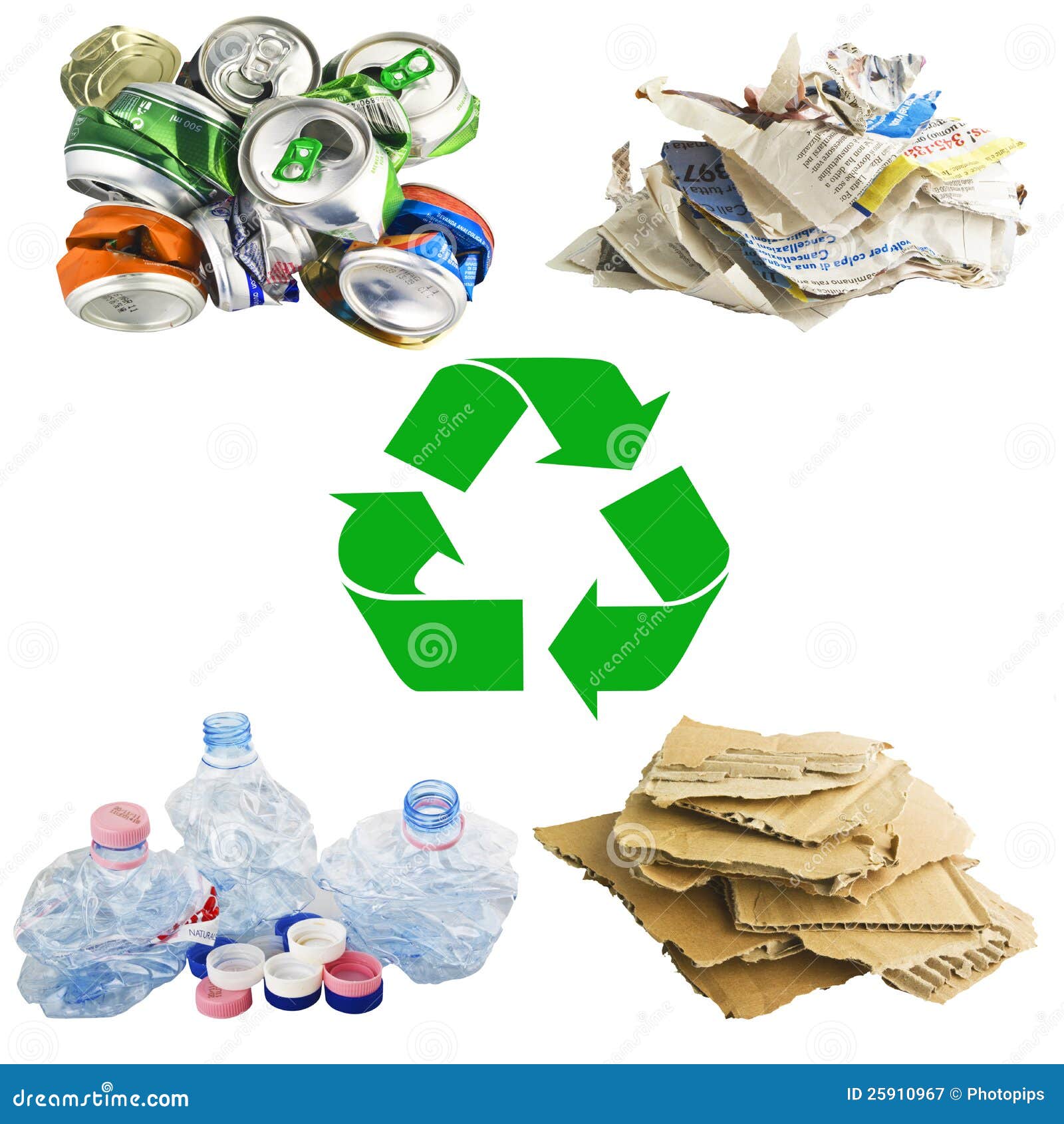 Recicle imagen de archivo. Imagen de cartulina, aluminio - 25910967