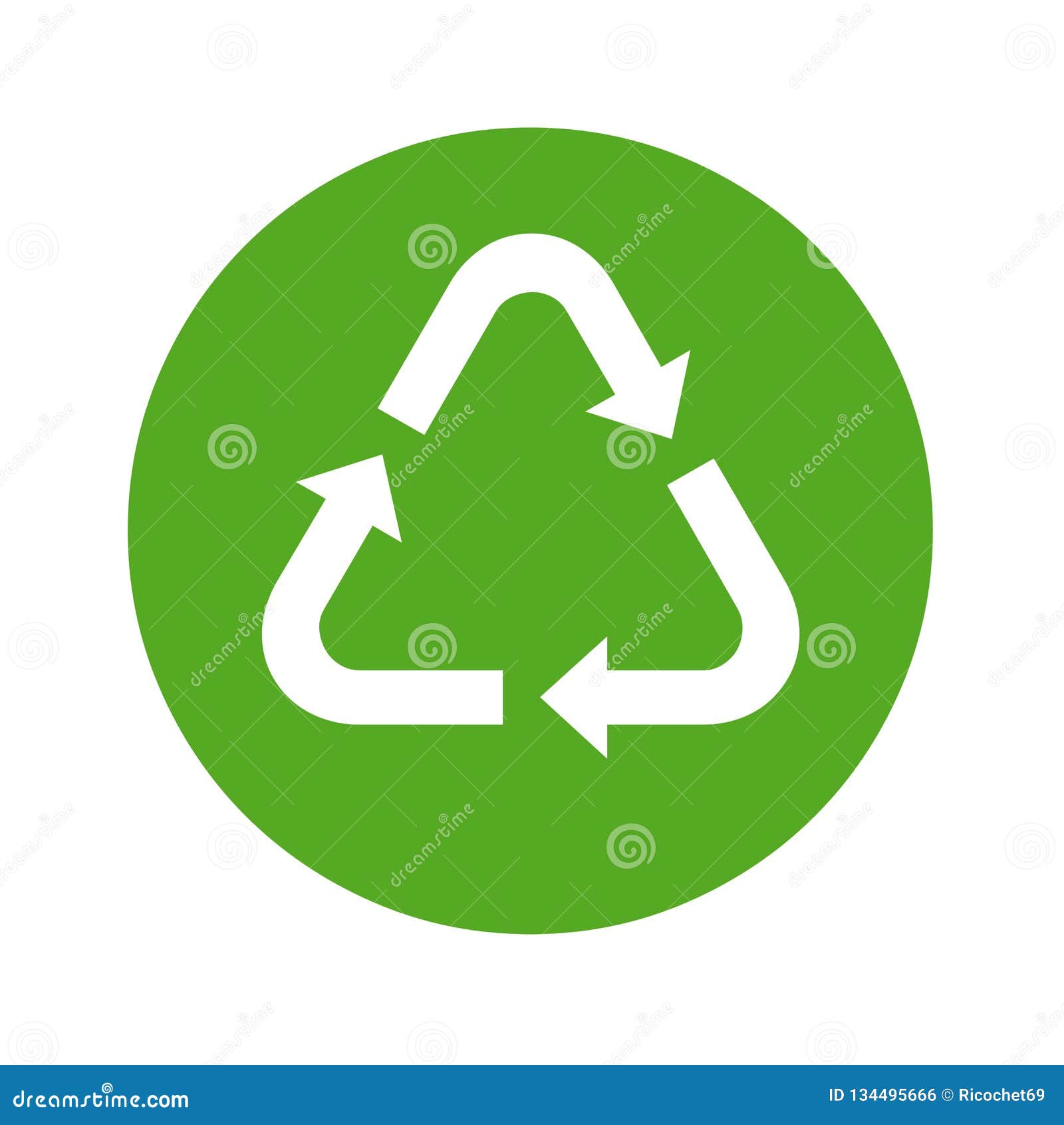 Recicle El Icono Del Símbolo Stock de ilustración - Ilustración de ...