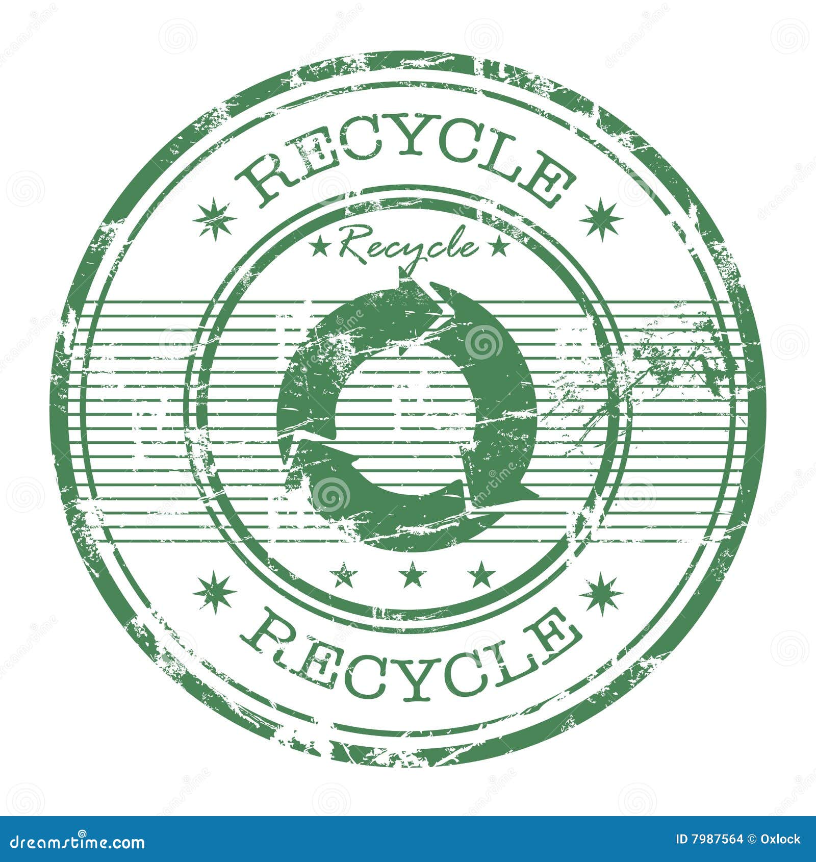 Recicle el sello de goma ilustración del vector. Ilustración de mensaje ...