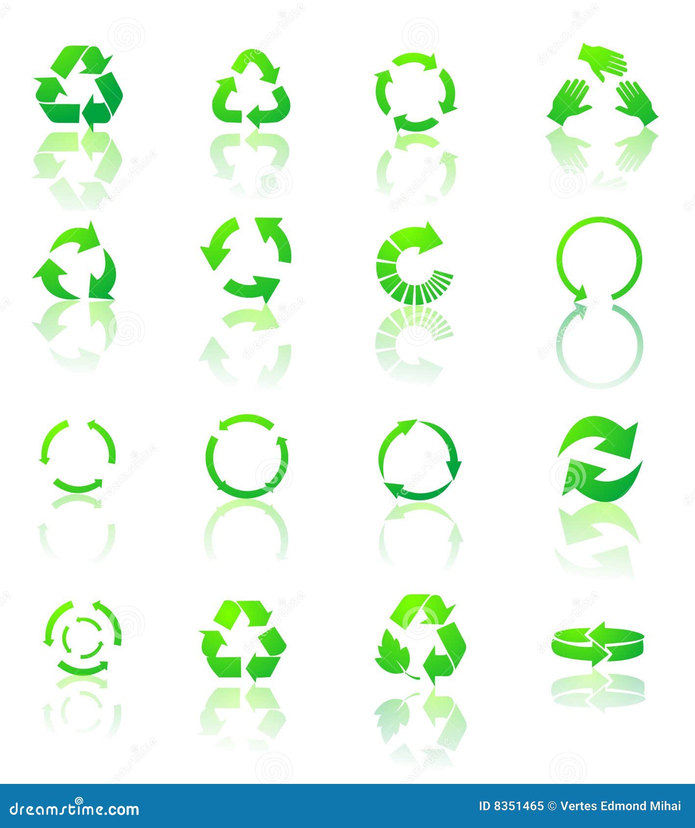 Recicle El Vector De Los Iconos Ilustración del Vector - Ilustración de ...