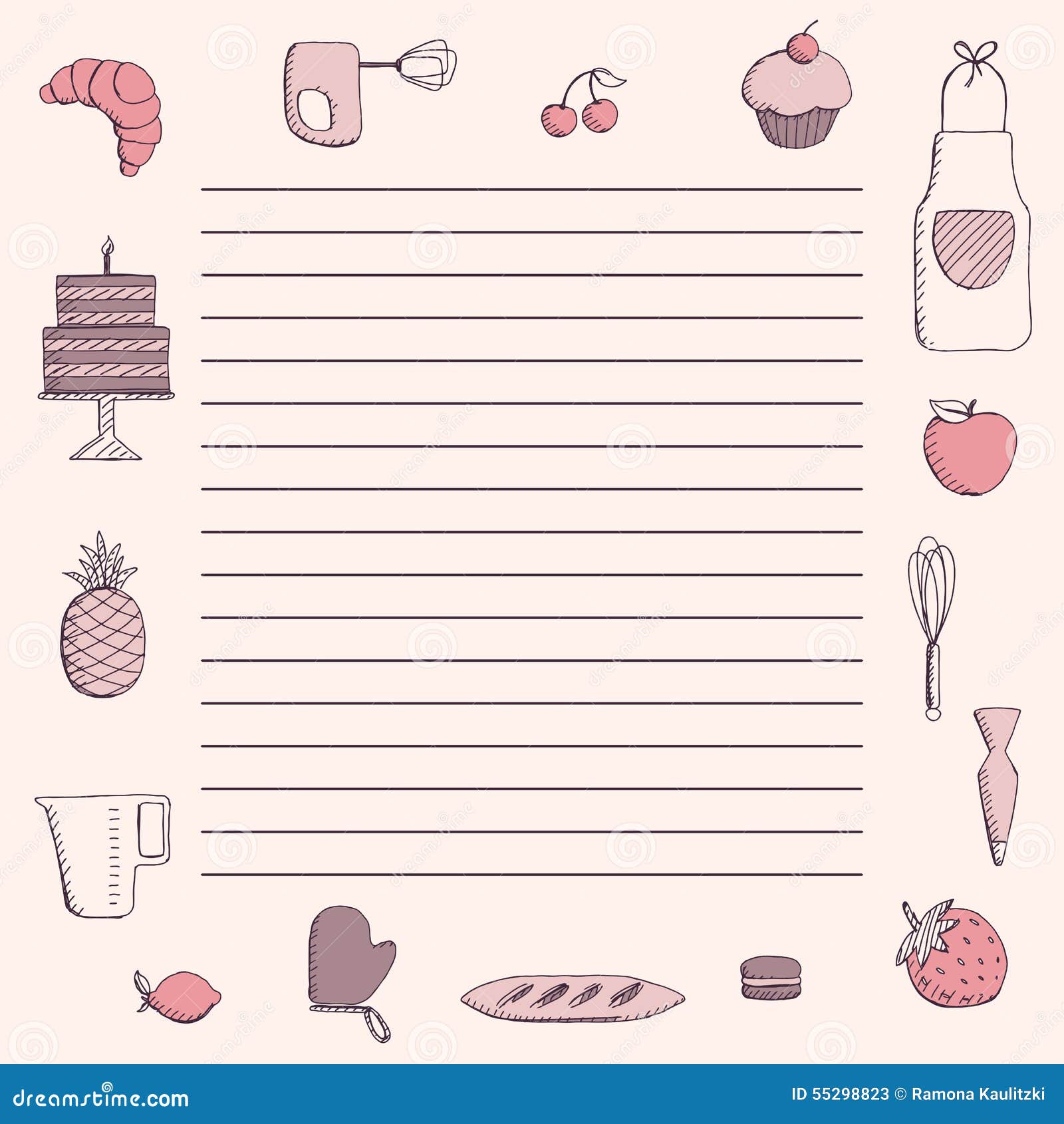 Recipe Background stock illustration. Illustration of bowl - 55298823