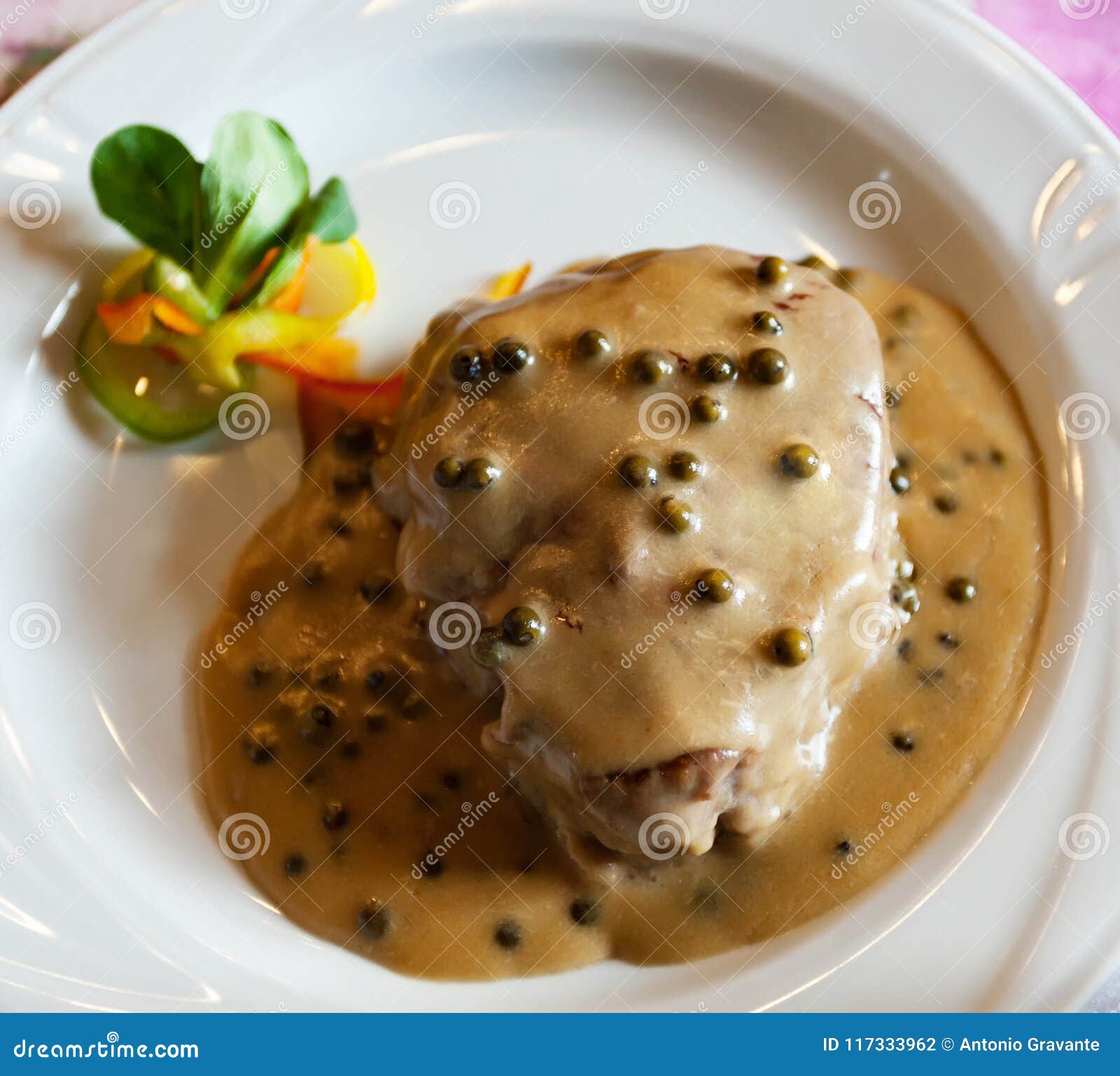Beef Fillet with Green Pepper Stock Photo - Image of pepper, fillet ...