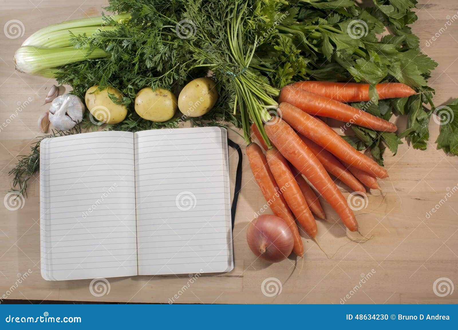 Recipe Block Note with Vegetables Stock Photo - Image of detox, kitchen ...