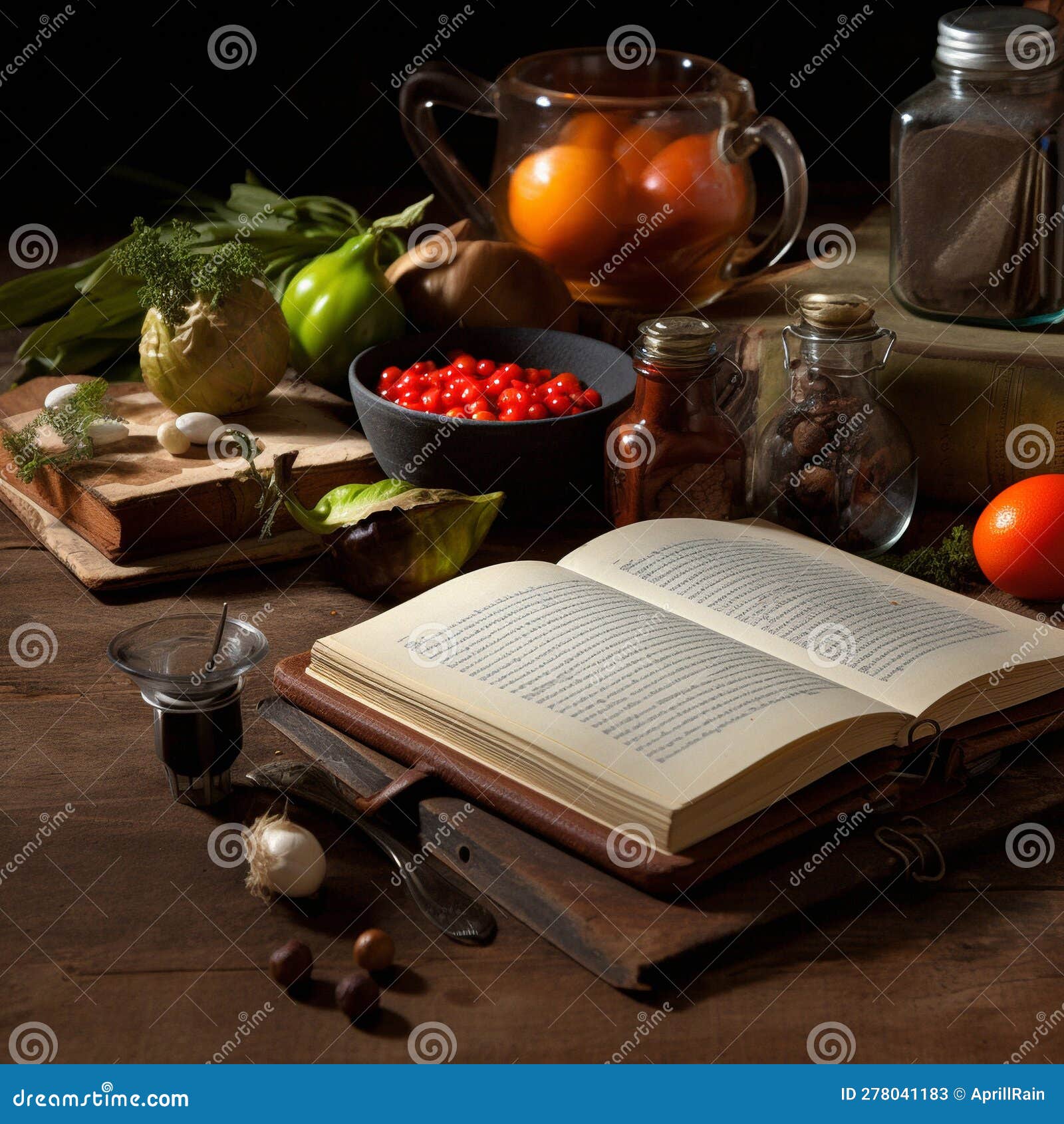 The Recipe Book is on the Table. the Cooking Process Stock Image ...