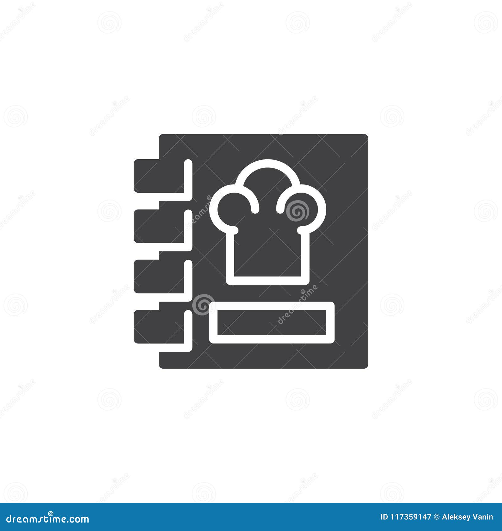 Recipe book vector icon stock vector. Illustration of simple - 117359147