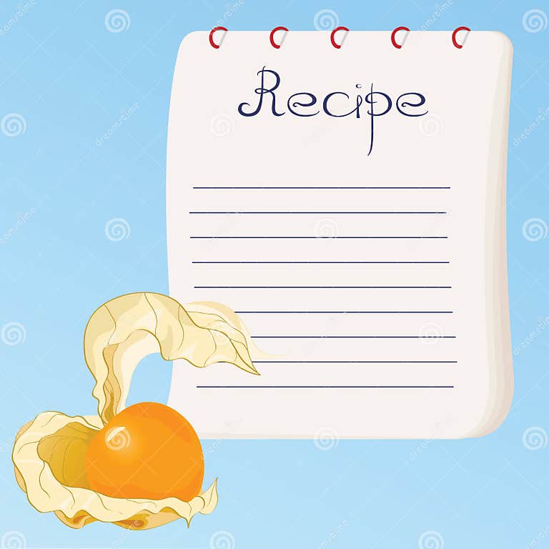 Recipe card stock vector. Illustration of beautiful, card - 27564454
