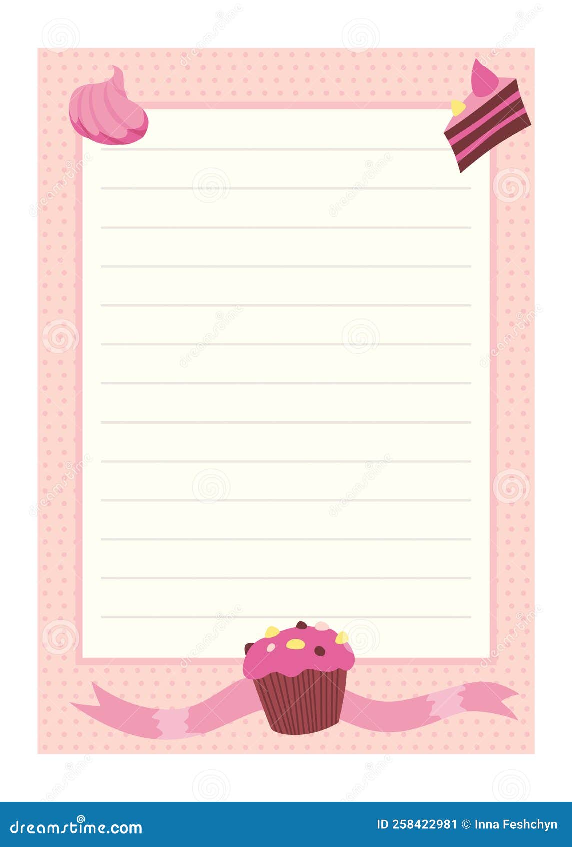 Recipe Card. Cooking Card Template. Culinary Notes and Sticker with ...