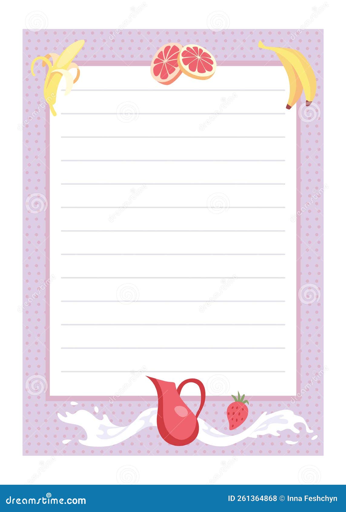 Recipe Card. Cooking Card Template. Culinary Notes and Sticker with ...