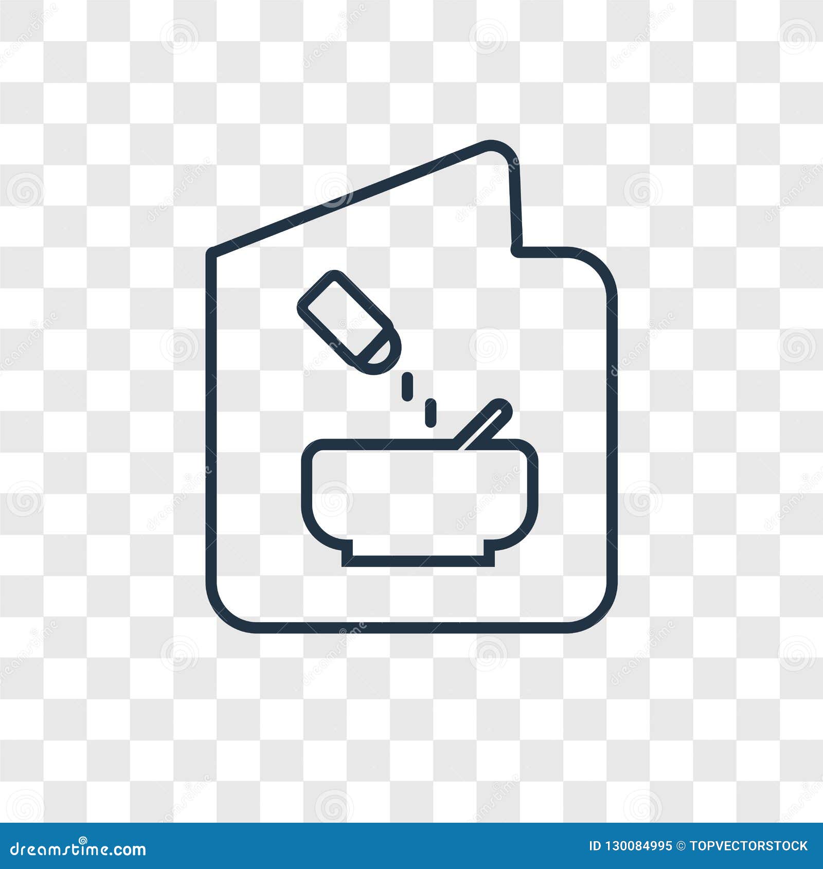 Recipe Concept Vector Linear Icon Isolated on Transparent Background ...