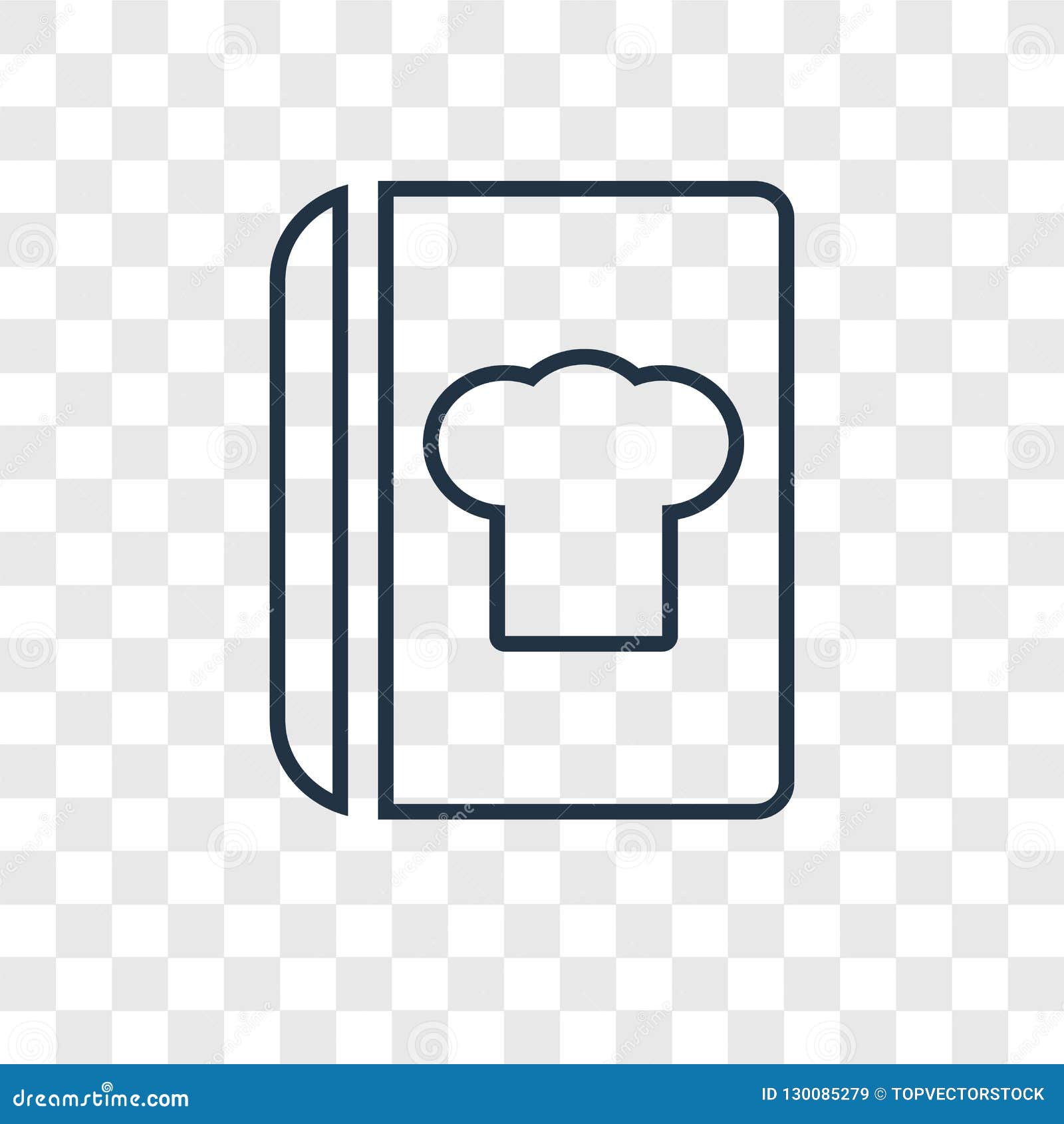 Recipe Concept Vector Linear Icon Isolated on Transparent Background ...