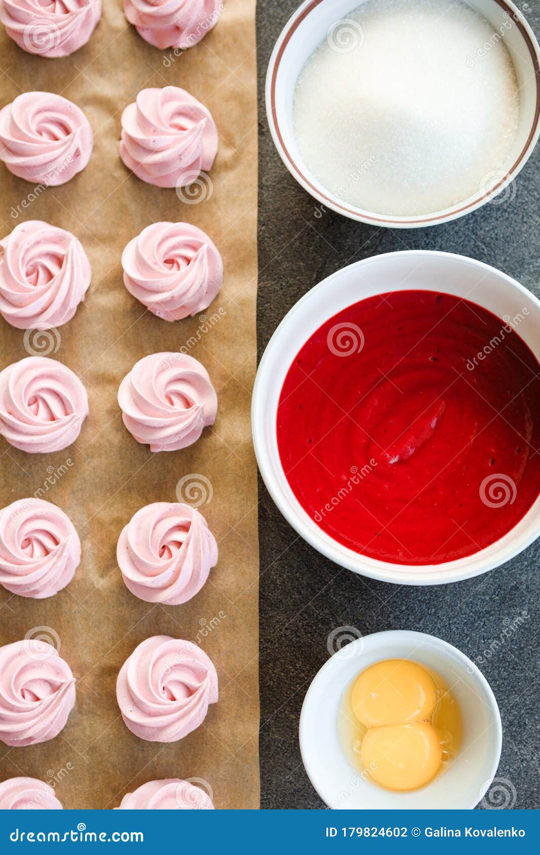 The Recipe for Home-made Russian Marshmallows Zephyr. Stock Photo ...