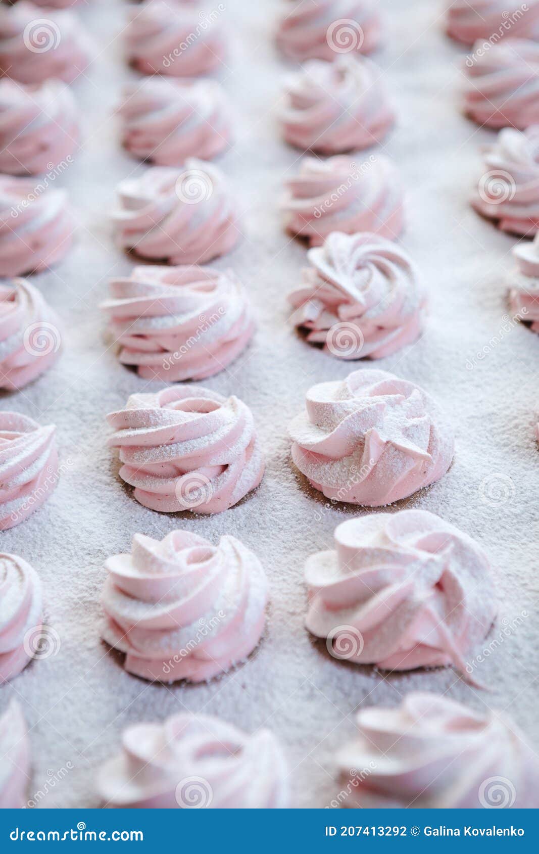 The Recipe for Home-made Russian Marshmallows (Zephyr). Stock Photo ...