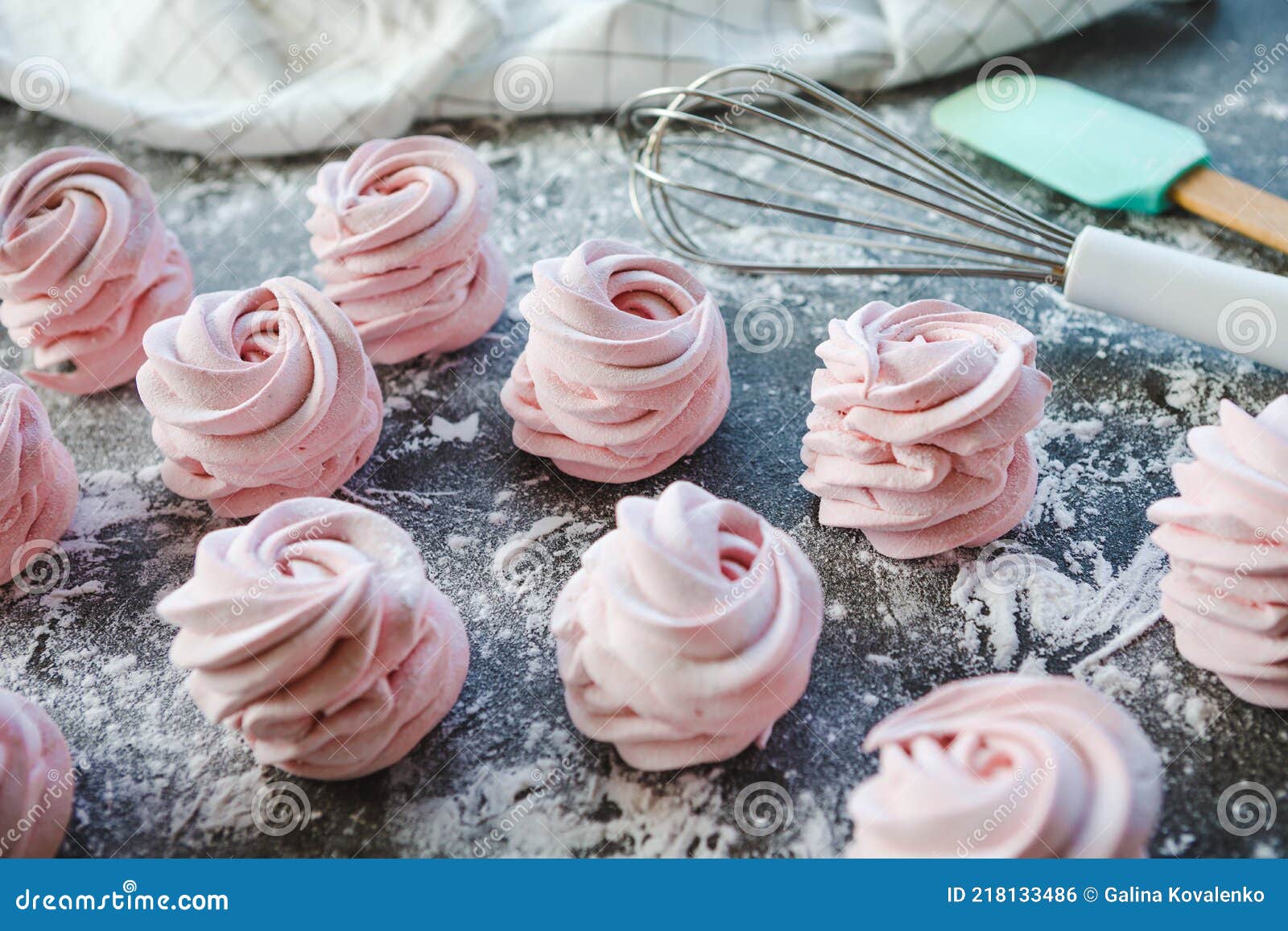 The Recipe for Home-made Russian Marshmallows (Zephyr). Stock Photo ...