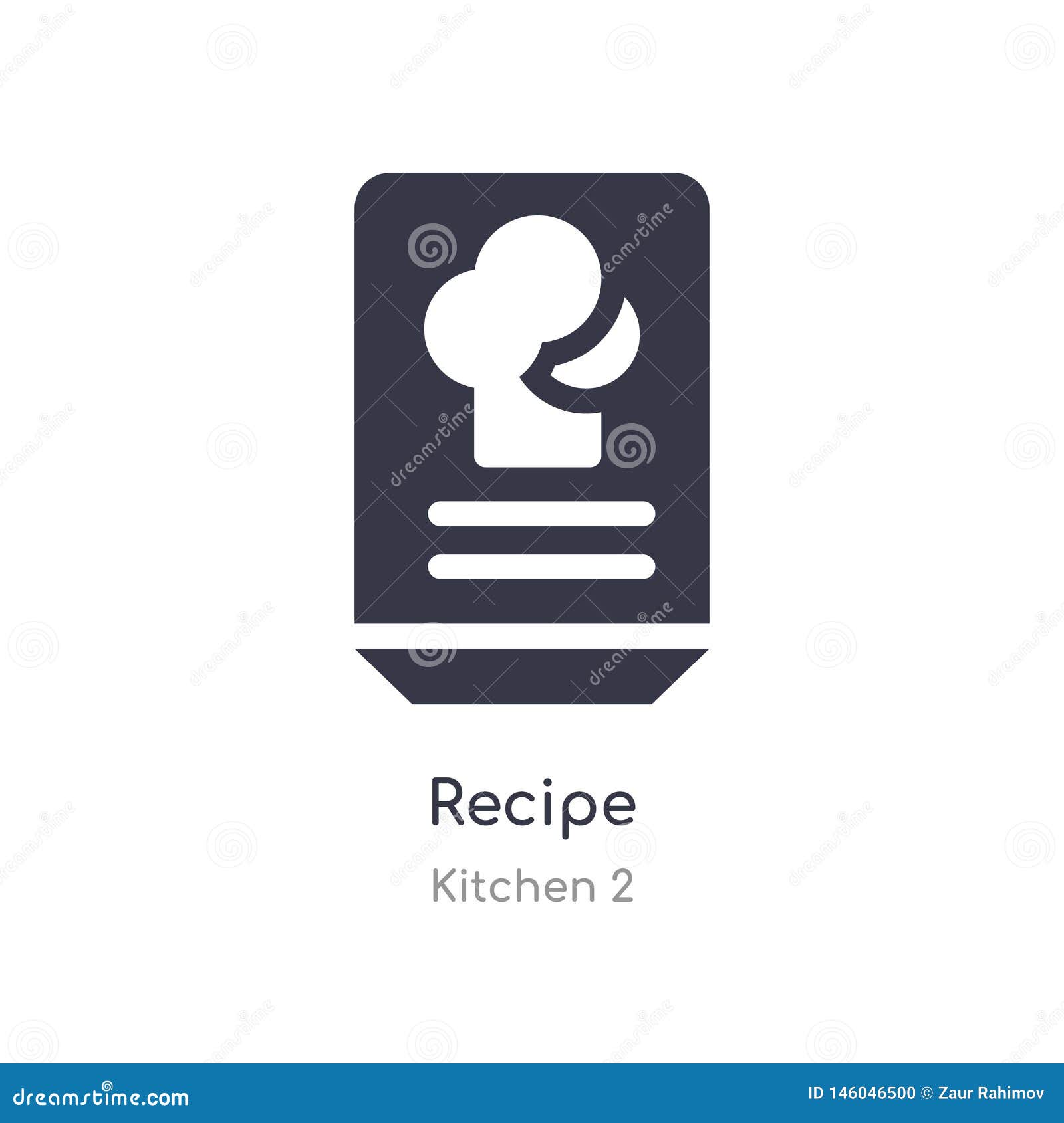Recipe Icon. Isolated Recipe Icon Vector Illustration from Kitchen 2 ...