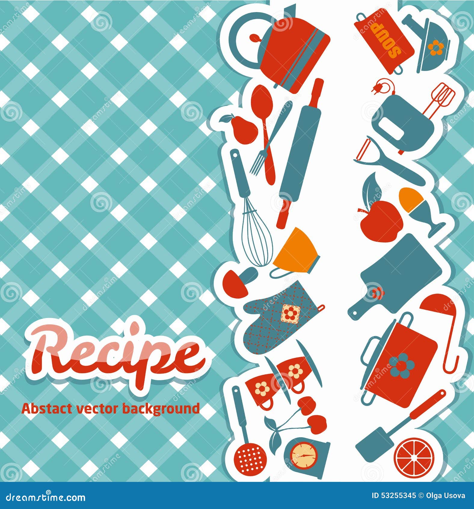 Recipe illustration. stock vector. Illustration of design - 53255345
