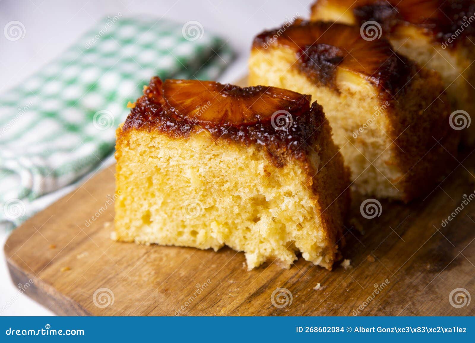 Inverted Pineapple Sponge Cake. Stock Photo - Image of food, homemade ...