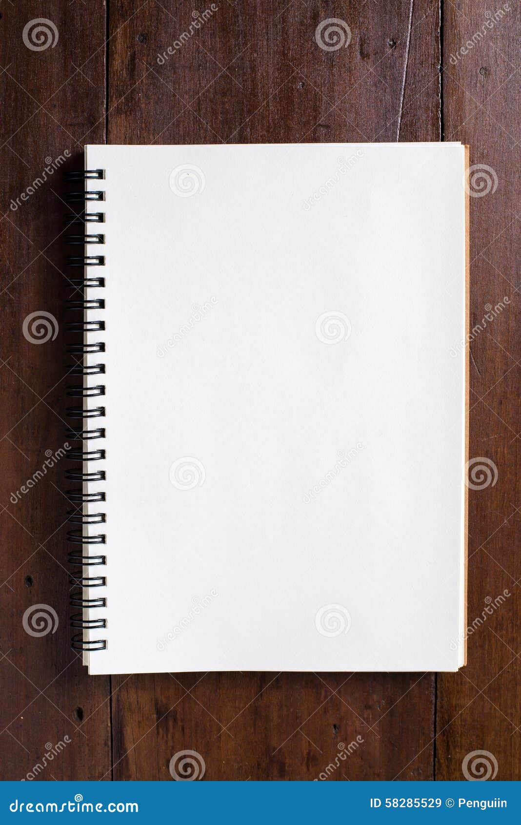 Recipe Notebook on Wooden Background Stock Image - Image of classic ...