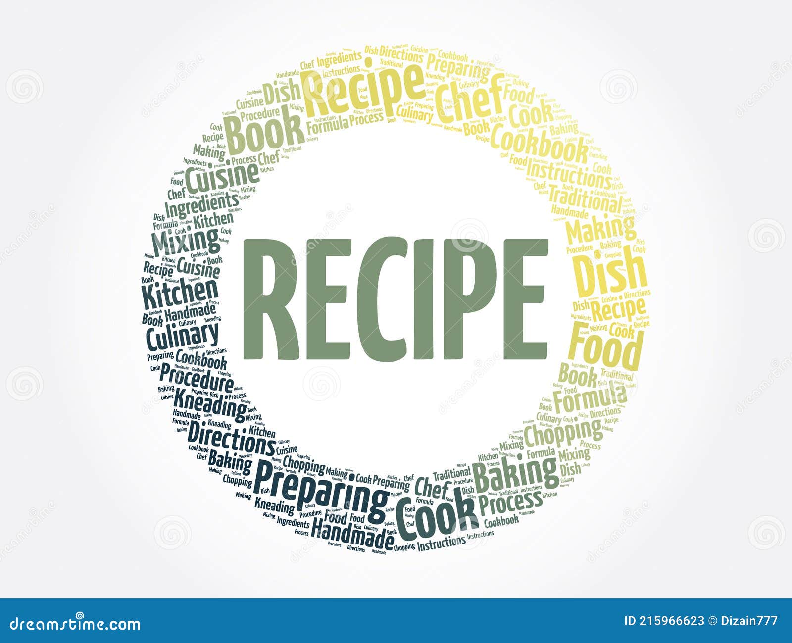 Recipe Word Cloud Collage, Concept Background Stock Illustration ...