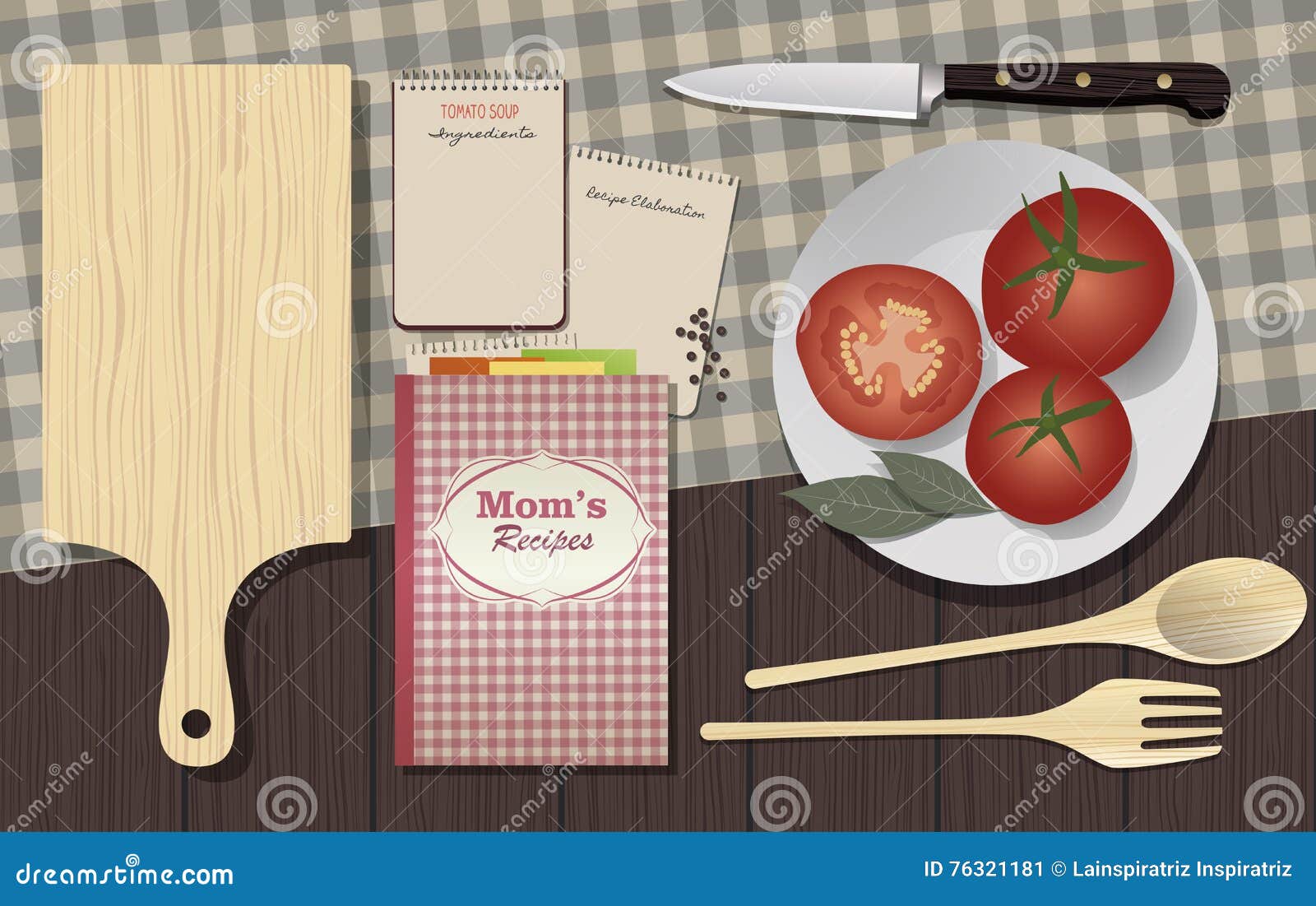 Recipes Cookbook stock vector. Illustration of notebook - 76321181