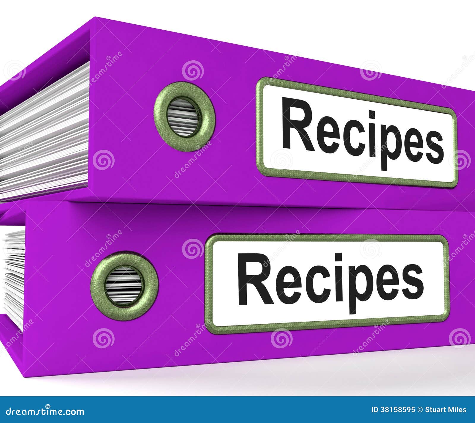 Recipes Folders Means Meals and Cooking Instructions Stock Illustration ...
