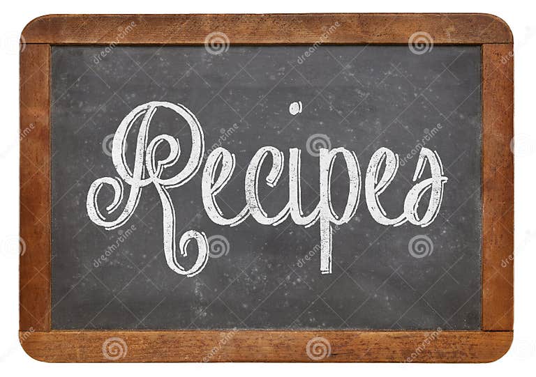 Recipes word on blackboard stock photo. Image of black - 38071886