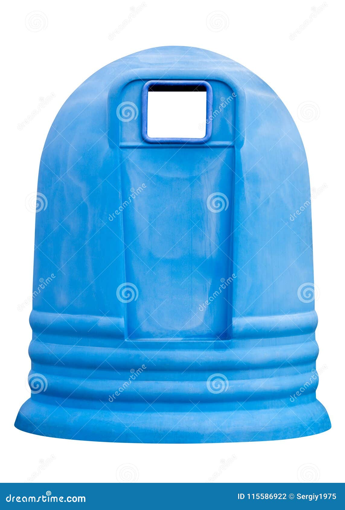 Recipiente Azul Do Lixo Isolado No Fundo Branco Foto de Stock - Imagem ...