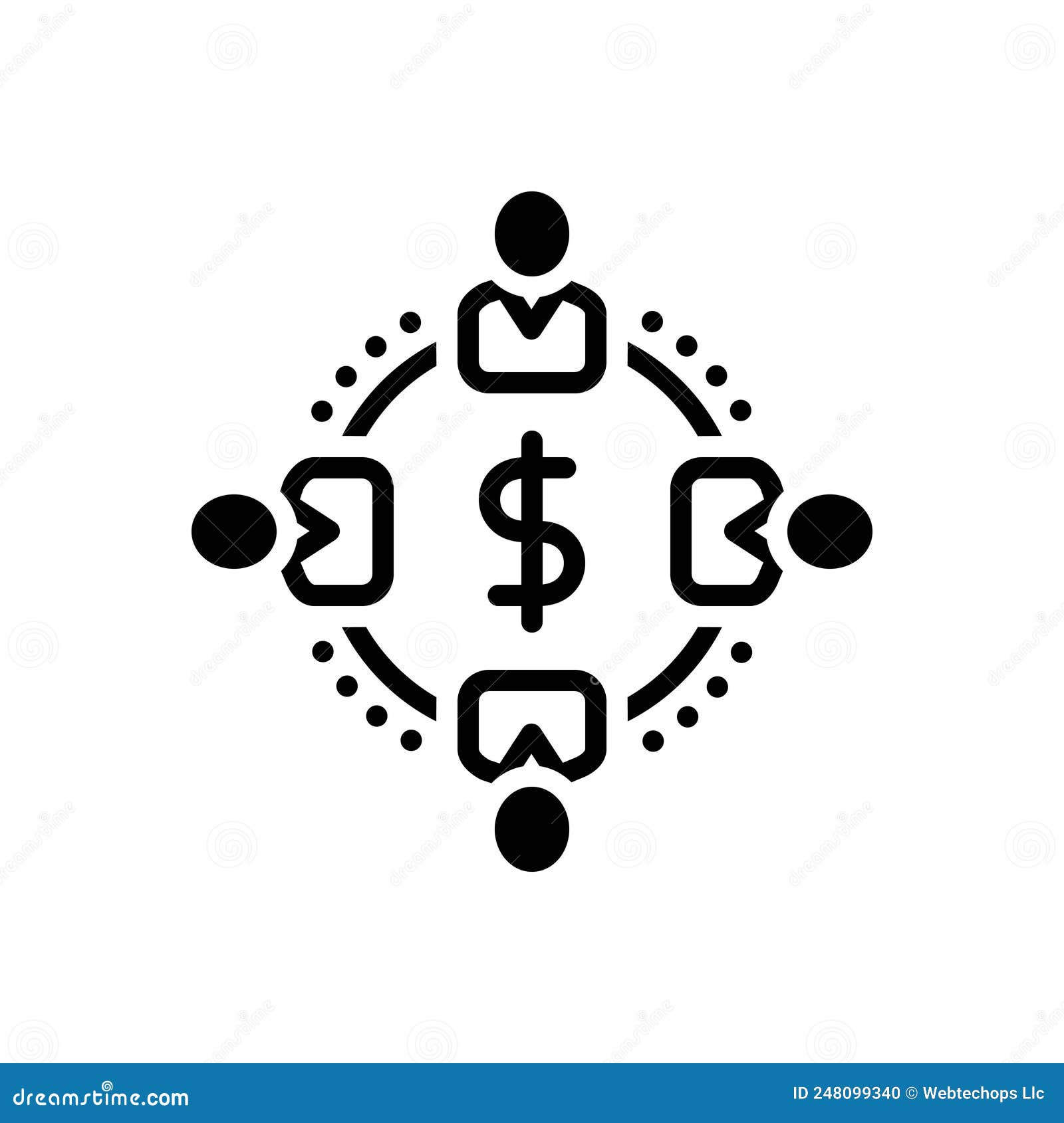 Black Solid Icon for Recipients, Receiver and Beneficiary Stock Vector ...