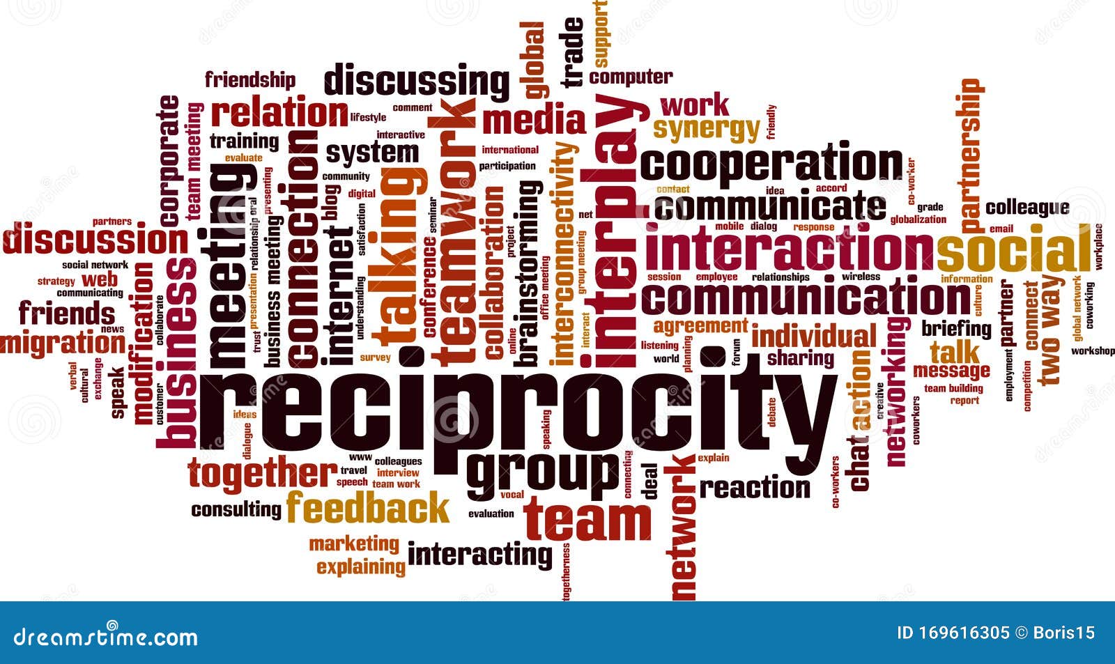 Reciprocity word cloud stock vector. Illustration of interacting ...