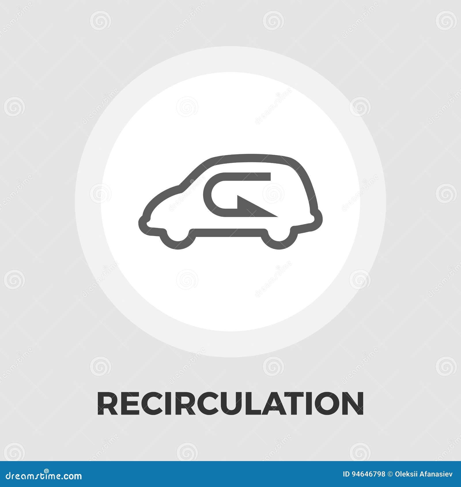 Recirculation Icon. Linear Vector Illustration From Car Dashboard ...