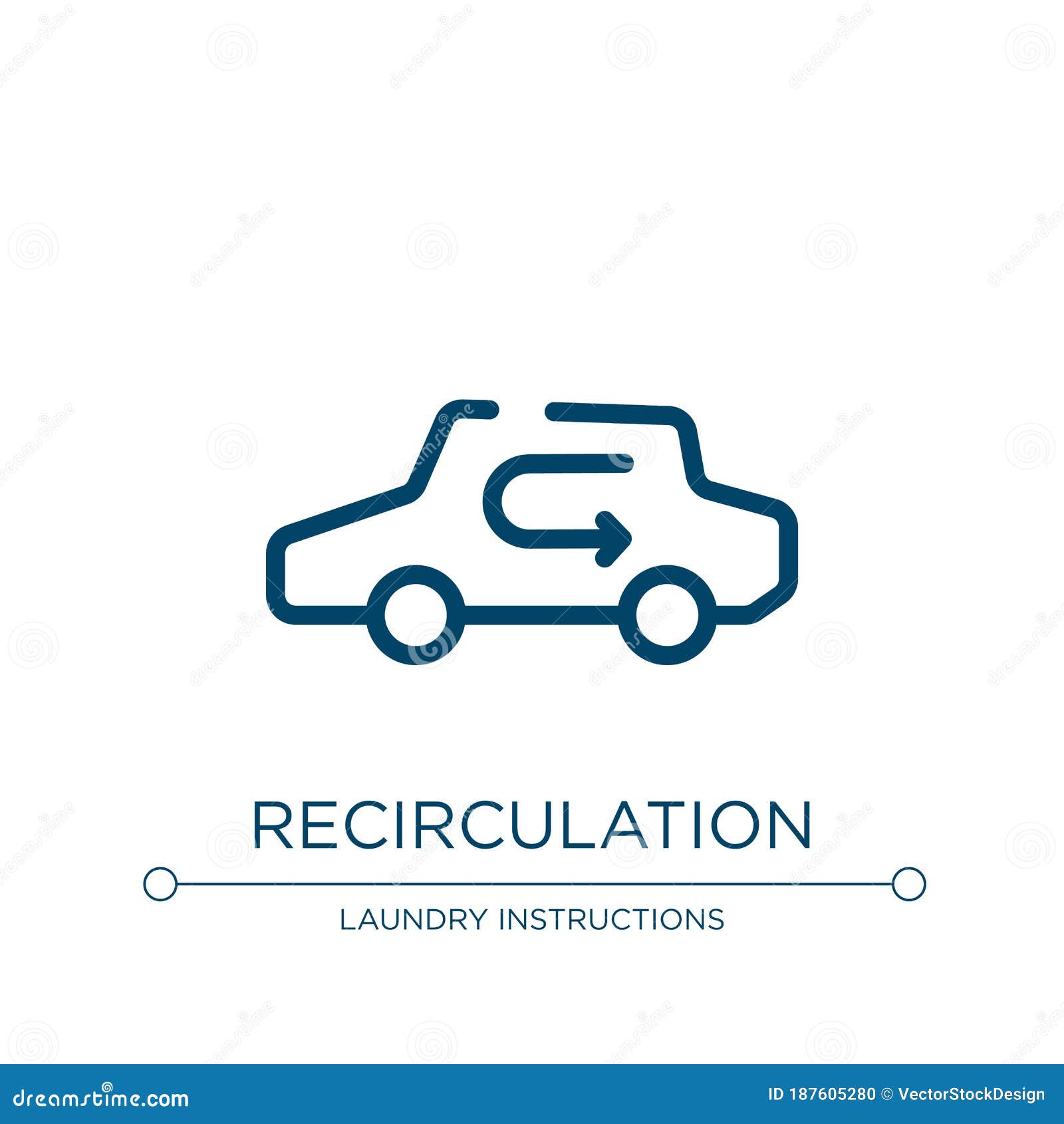 Recirculation Icon. Linear Vector Illustration from Car Dashboard ...