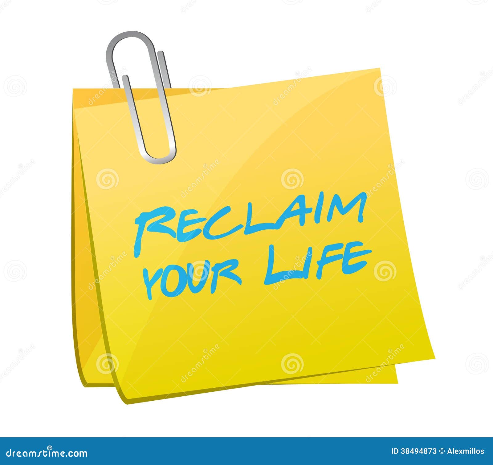 Reclaim Your Life Post it Illustration Design Stock Illustration ... Reclaim Your Life Post it Illustration Design Stock Illustration ...
