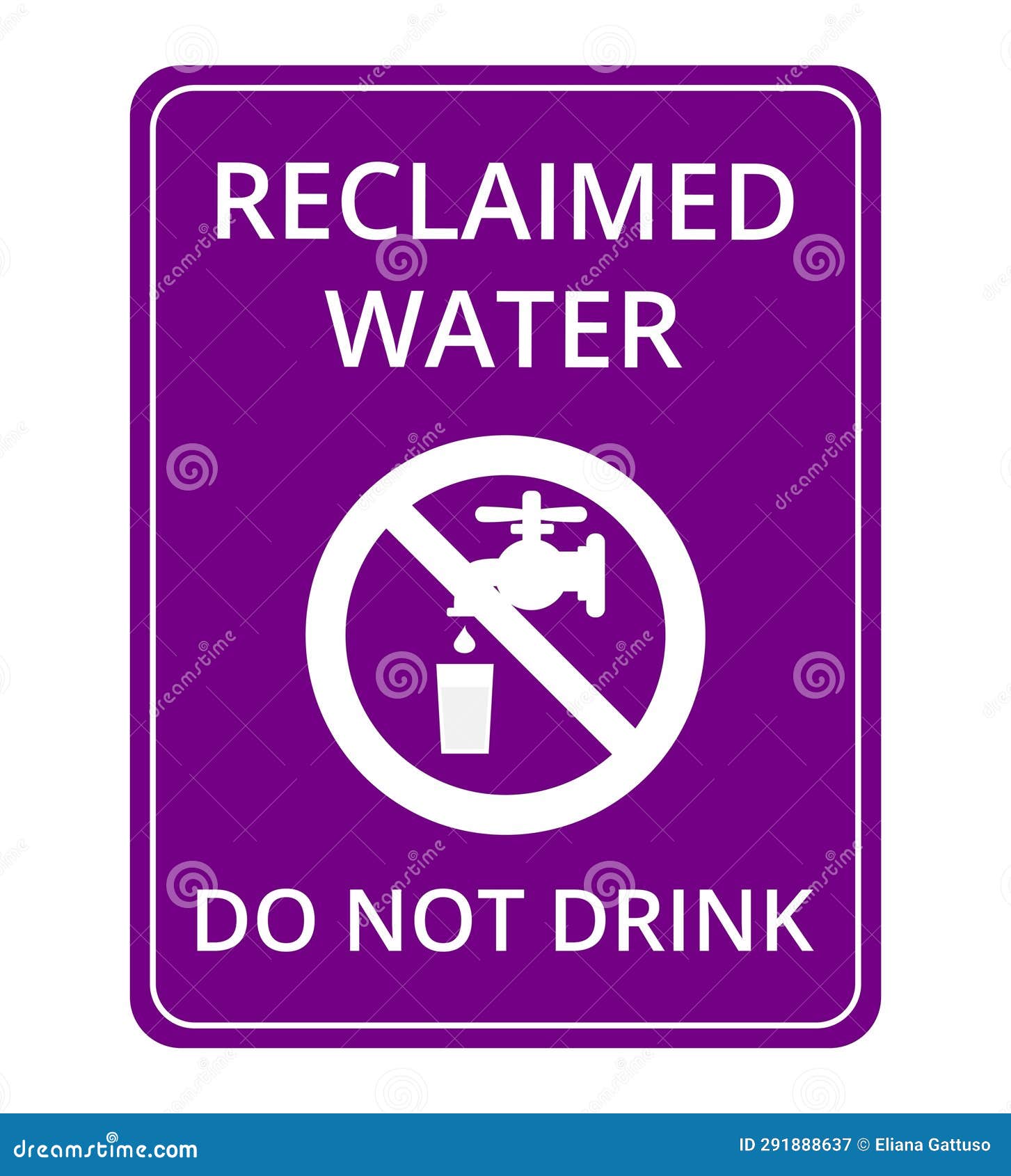 Reclaimed Water Symbol stock illustration. Illustration of sign - 291888637