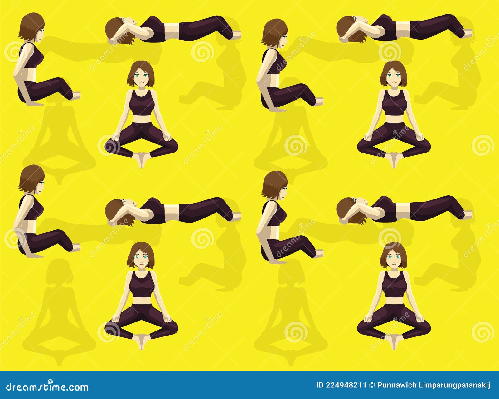 Reclining Bound Angle Pose Yoga Manga Tutorial How Background Wallpaper ...