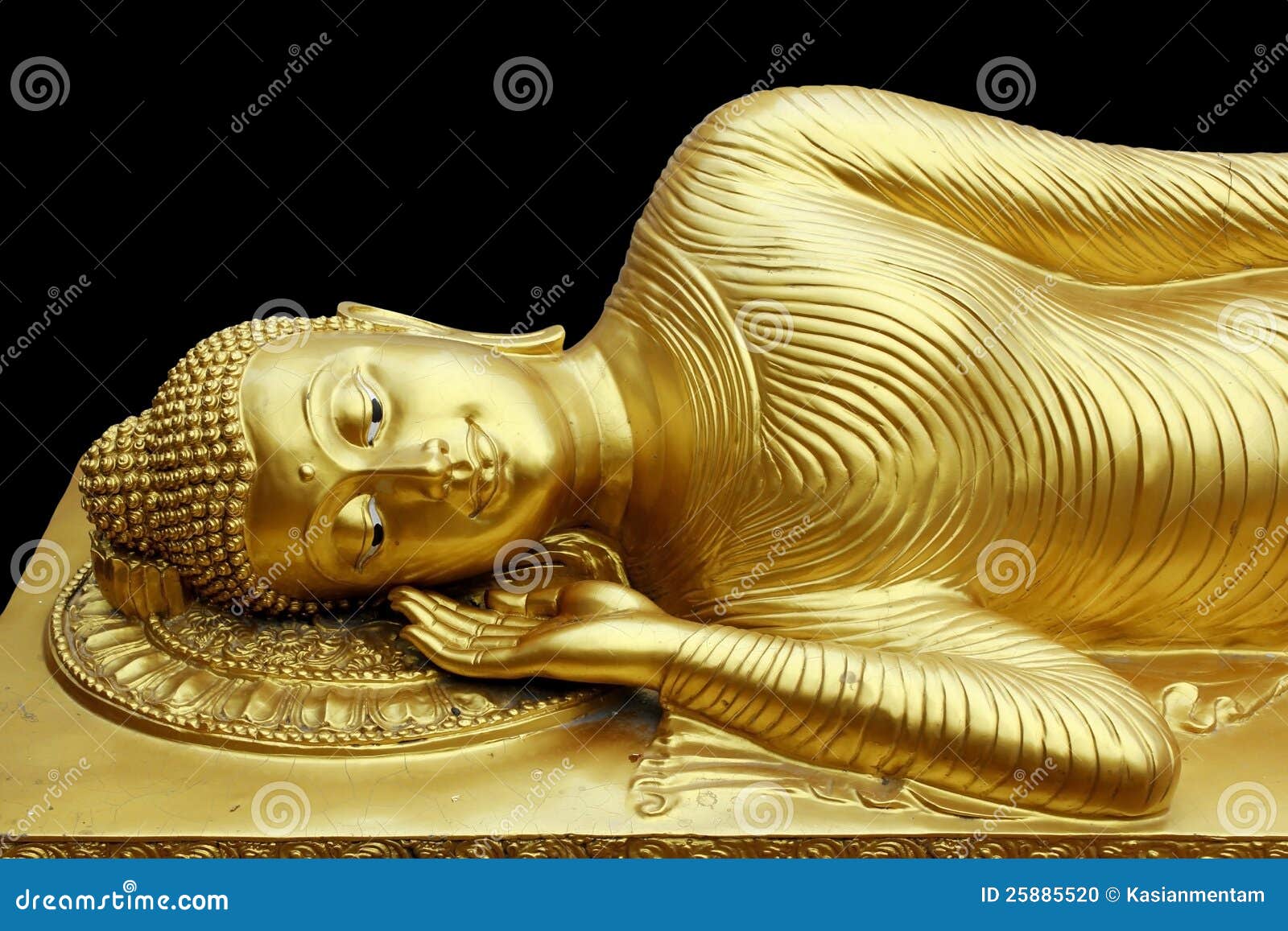 Reclining Buddha stock photo. Image of sleeping, gold - 25885520
