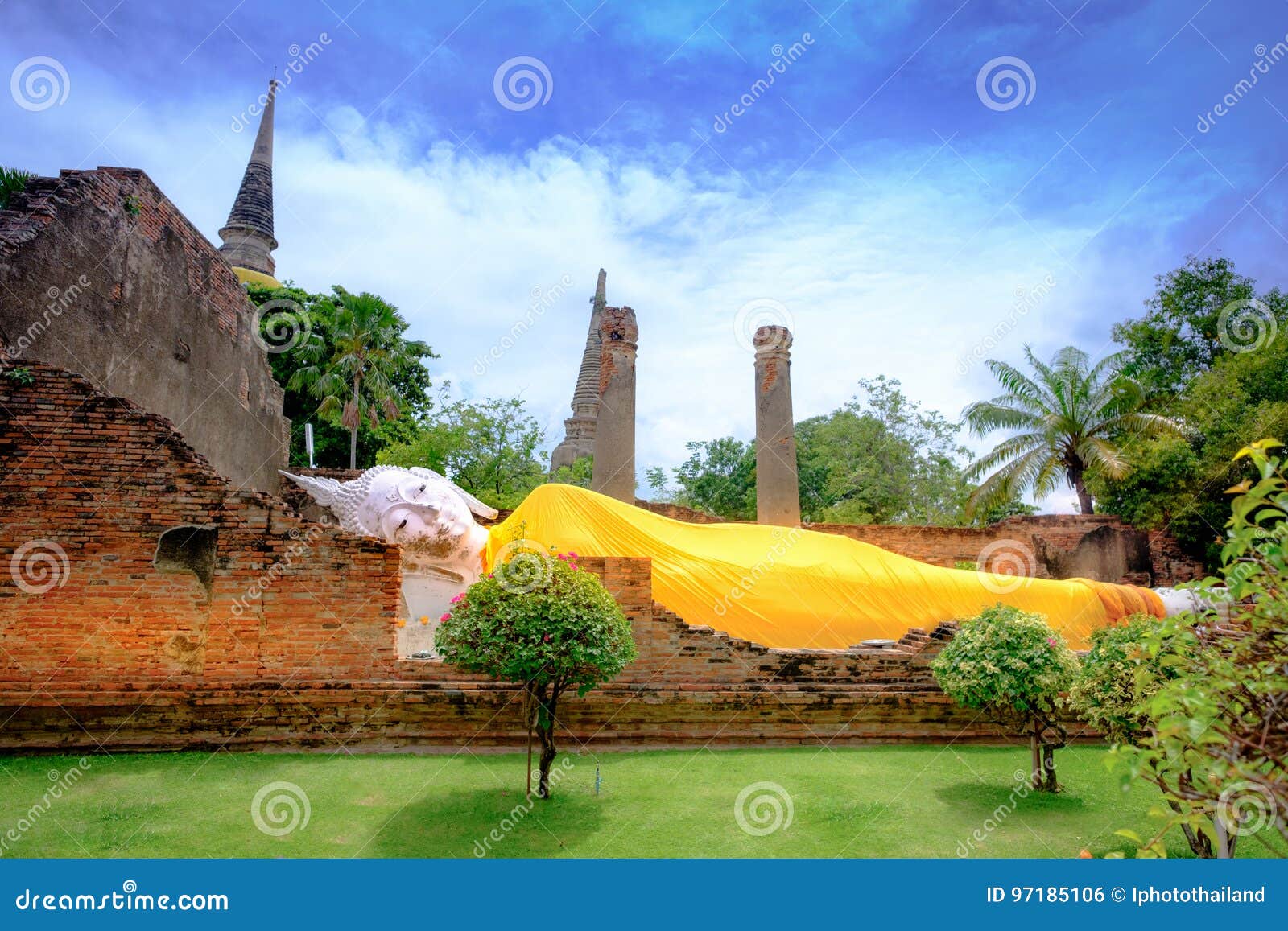 Reclining Buddha is a Statue that Represents Buddha Lying Down a Stock ...