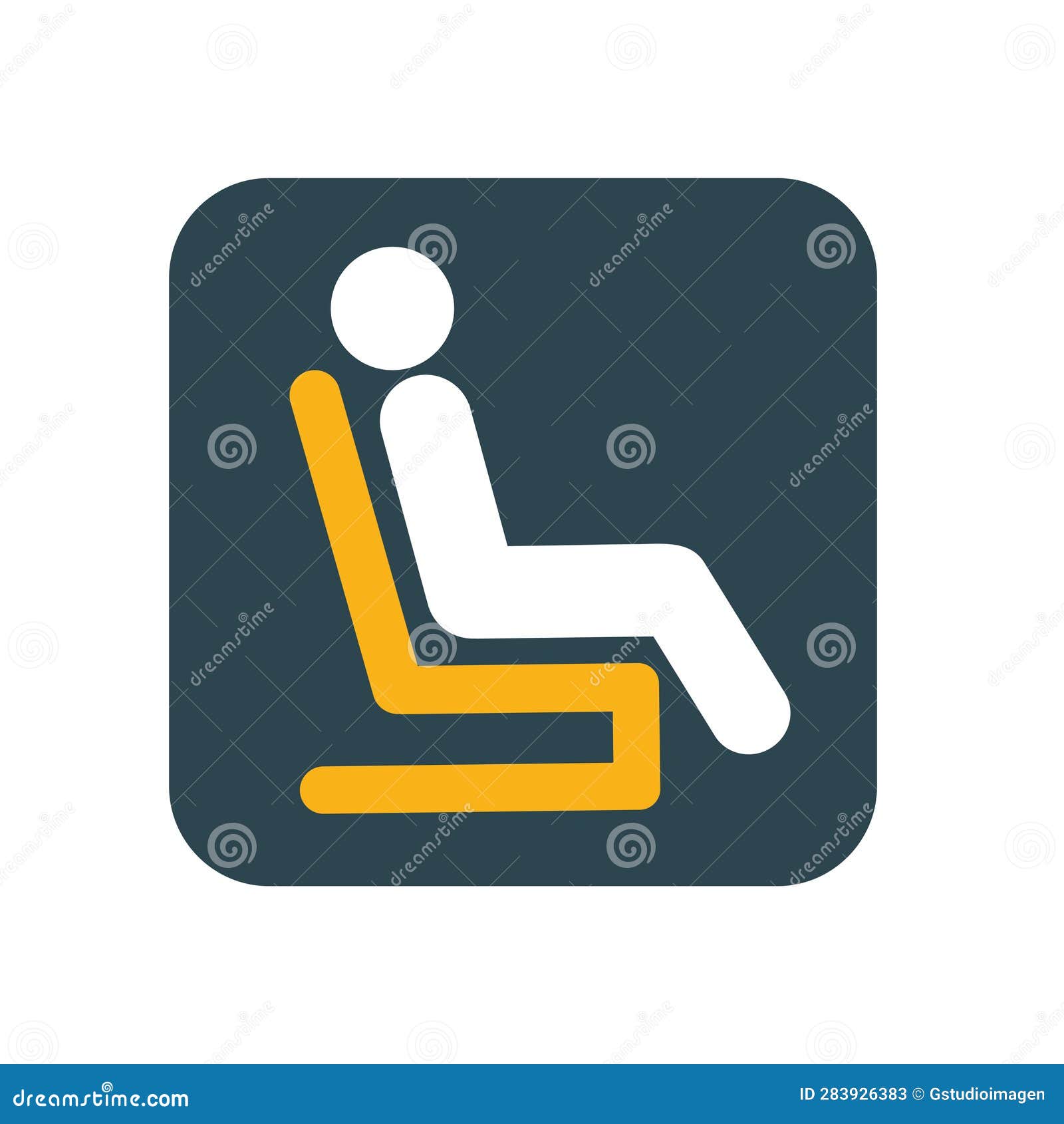 Reclining Chair Signal Square Stock Vector - Illustration of guide ...