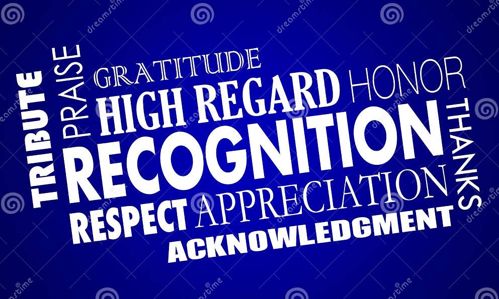 Recognition Appreciation Praise Word Collage Stock Illustration ...