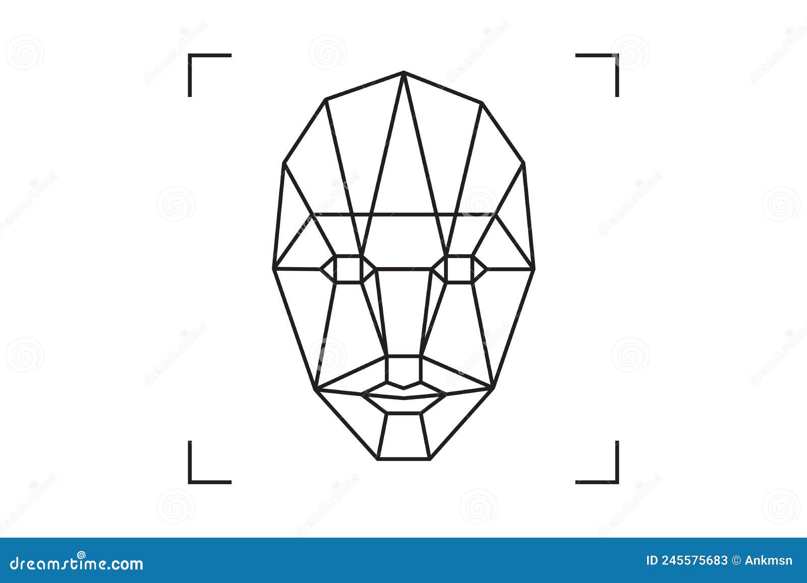 Recognition Icon, Identity System Recognize. Security Digital Scanner ...