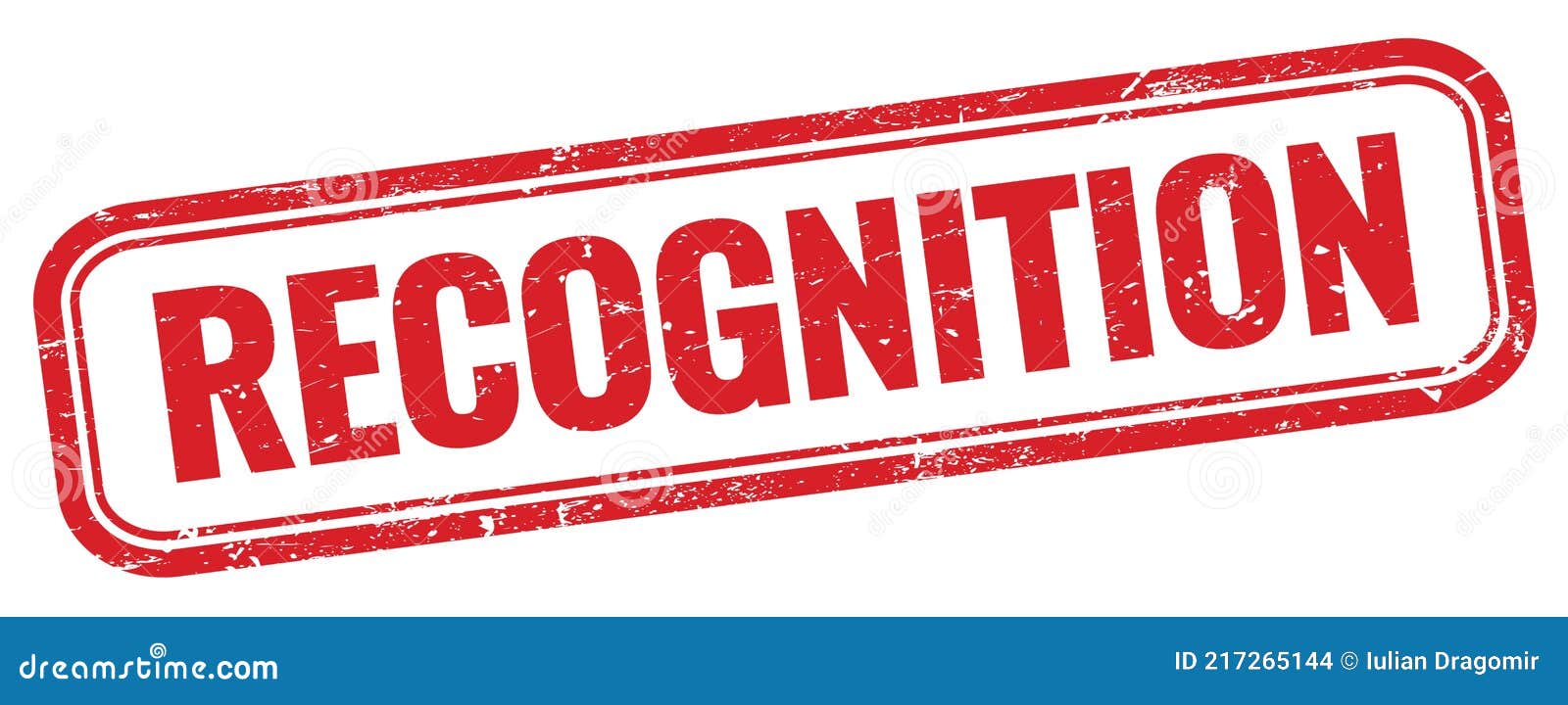 RECOGNITION Text on Red Grungy Stamp Stock Illustration - Illustration ...