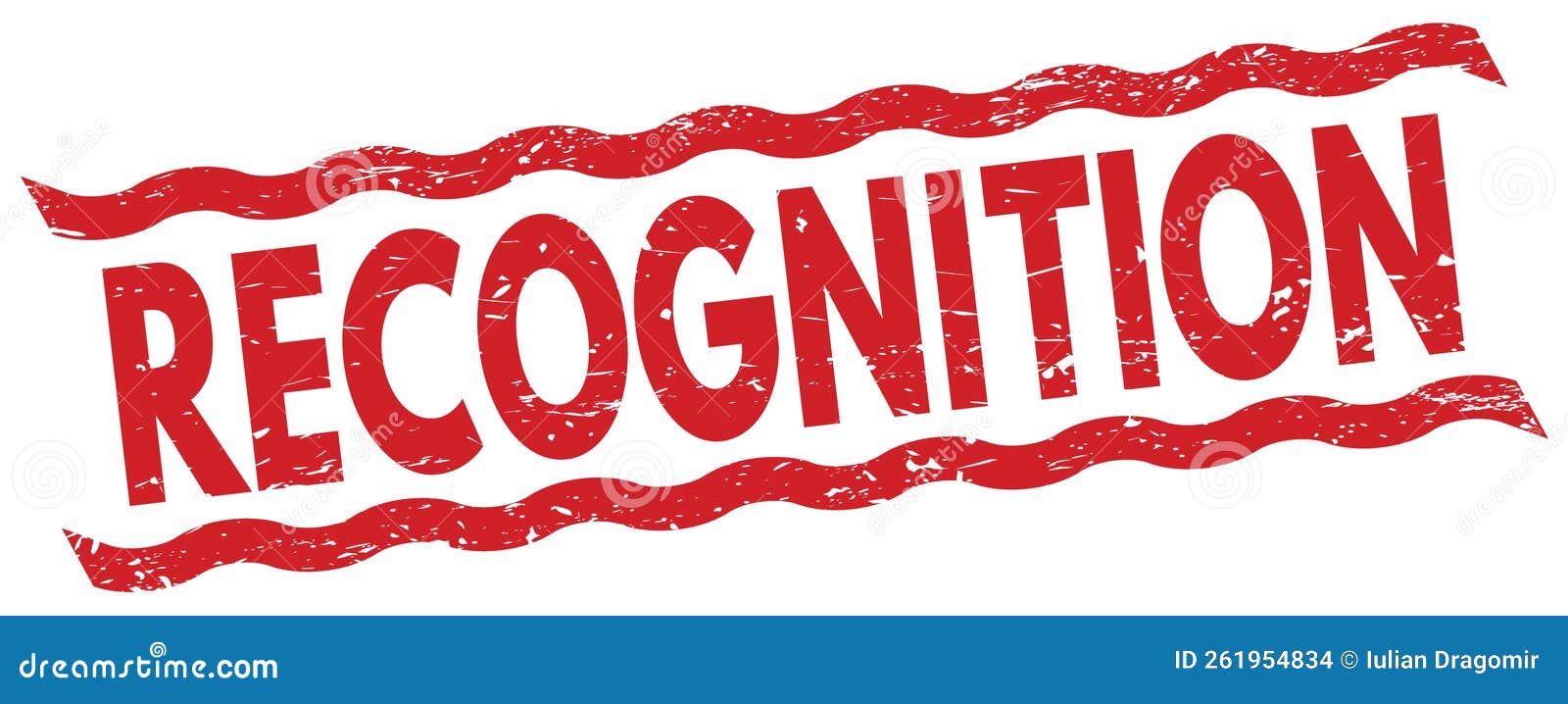 RECOGNITION Text on Red Lines Stamp Sign Stock Illustration ...