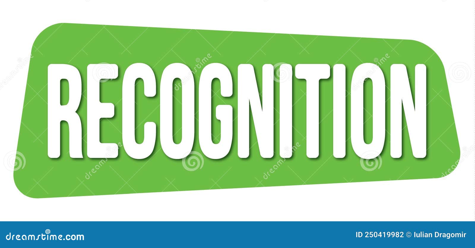 RECOGNITION Text Written on Green Stamp Sign Stock Illustration ...