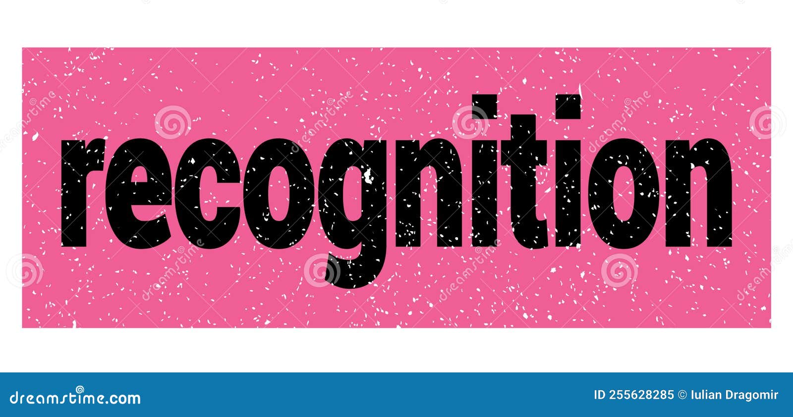 Recognition Text Written on Pink-black Stamp Sign Stock Illustration ...