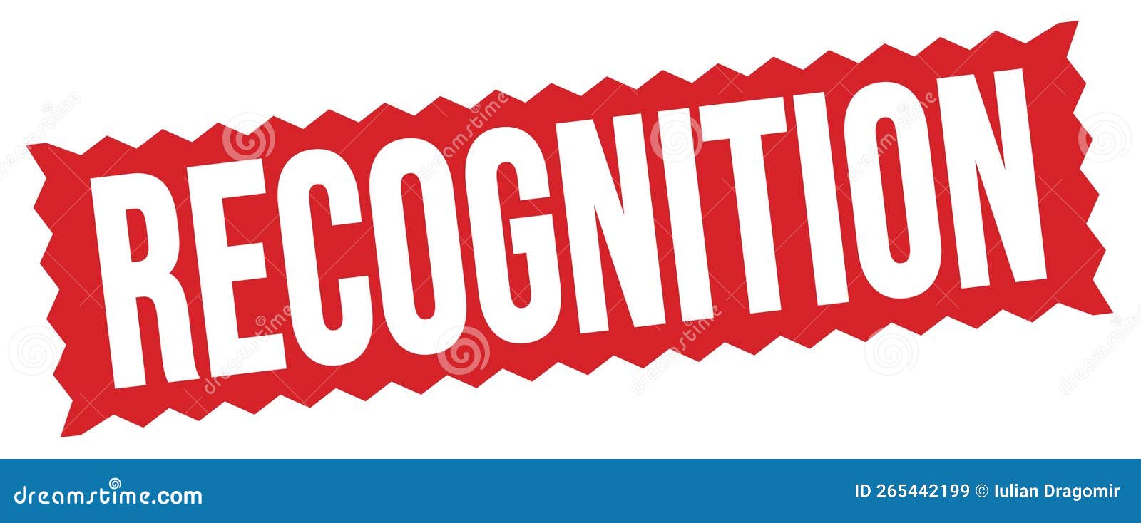 RECOGNITION Text Written on Red Stamp Sign Stock Illustration ...