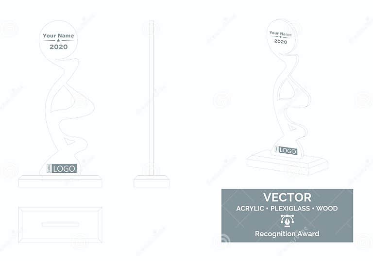 Abstract Trophy Vector Template, Trophy Distinction Award. Stock Vector ...
