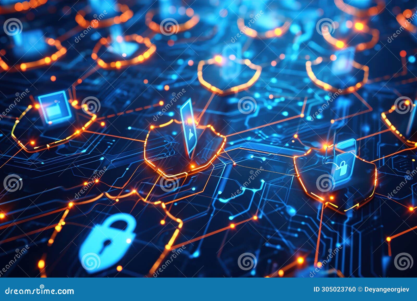 Recognizable Symbols Like Shields, Padlocks, Firewalls, and Antivirus ...